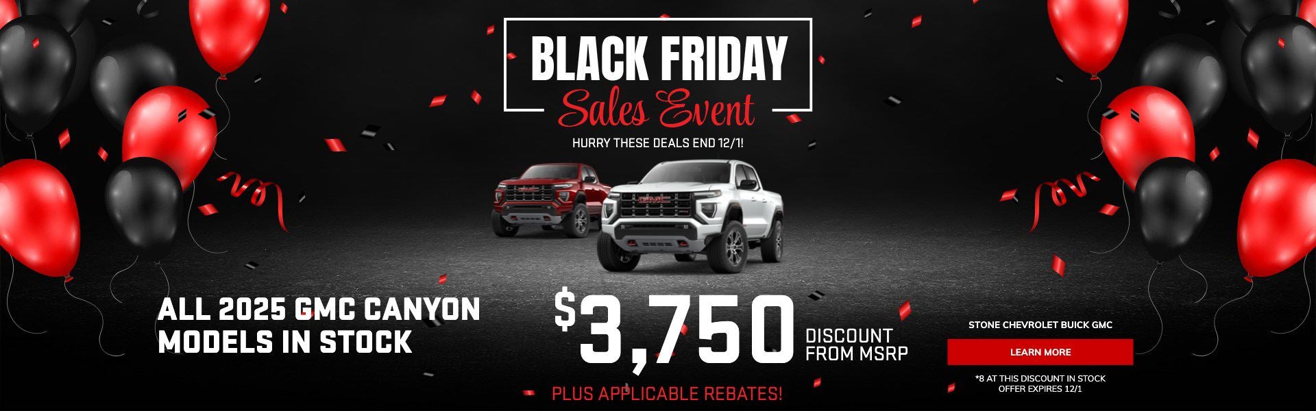 ALL 2025 GMC CANYON MODELS IN STOCK | Stone Chevrolet Buick GMC ...